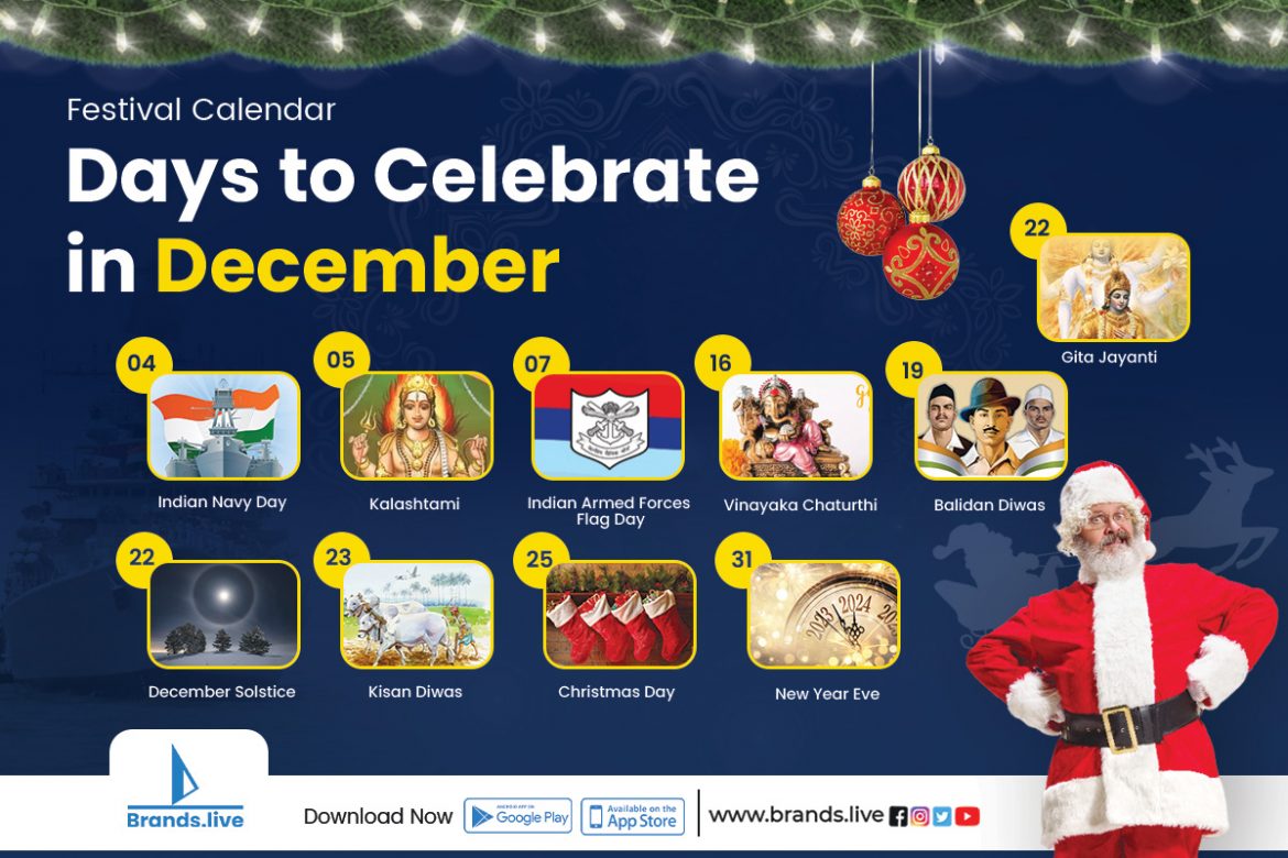December Month 2023: Celebrate Festivals & Days | Brands.live